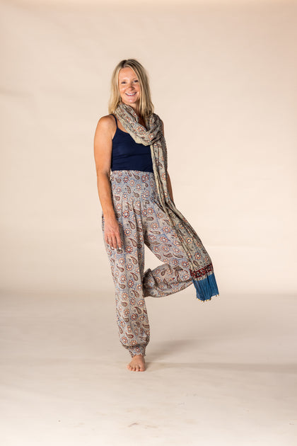 Sahara Pants Hand-Block Printed in Pure Cotton SS25-Only Size S/M ...