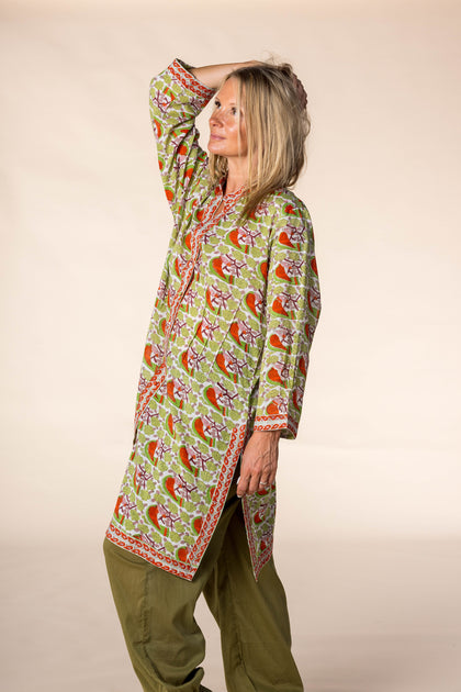 New Classic Kurta Hand Block Printed Pure Cotton SS2025 Only M-12 ...