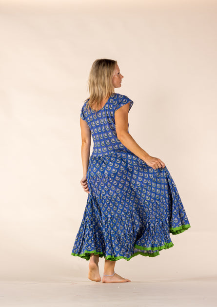 New Amber Dress Hand Block Printed Pure Cotton SS2025 – Nila Rubia