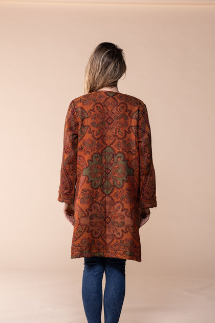 Jani Reversible Cardigan Autumn Paisley Pure Wool – Nila Rubia